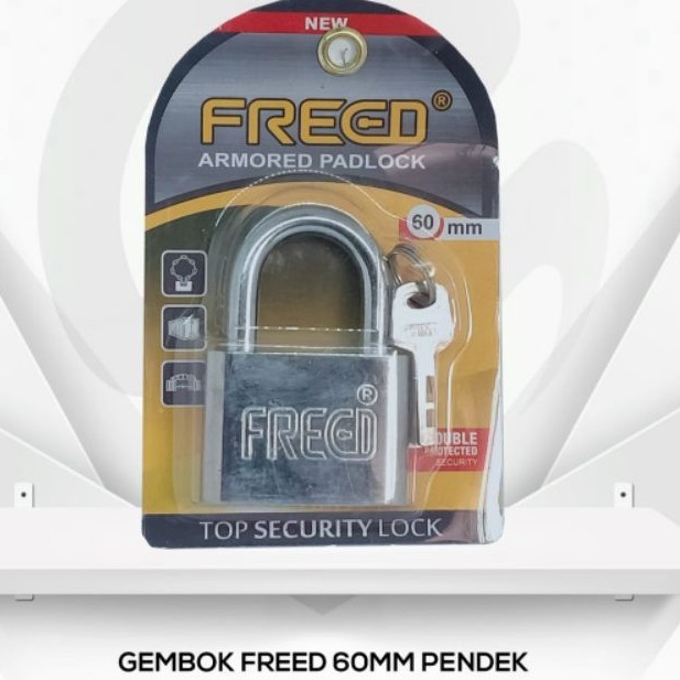 Jual GEMBOK FREED 60MM plus 3 kunci double protection top security lock ...