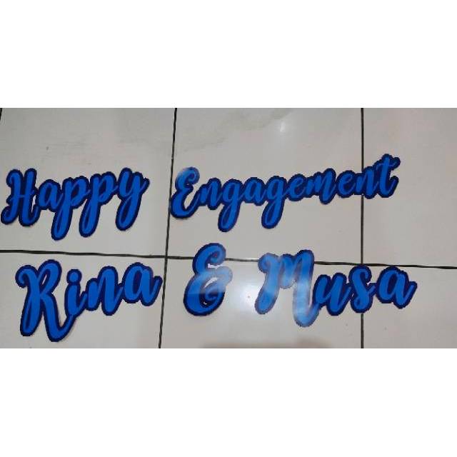 Jual Tulisan Khitbah Day Happy Engagement dan nama | Shopee Indonesia