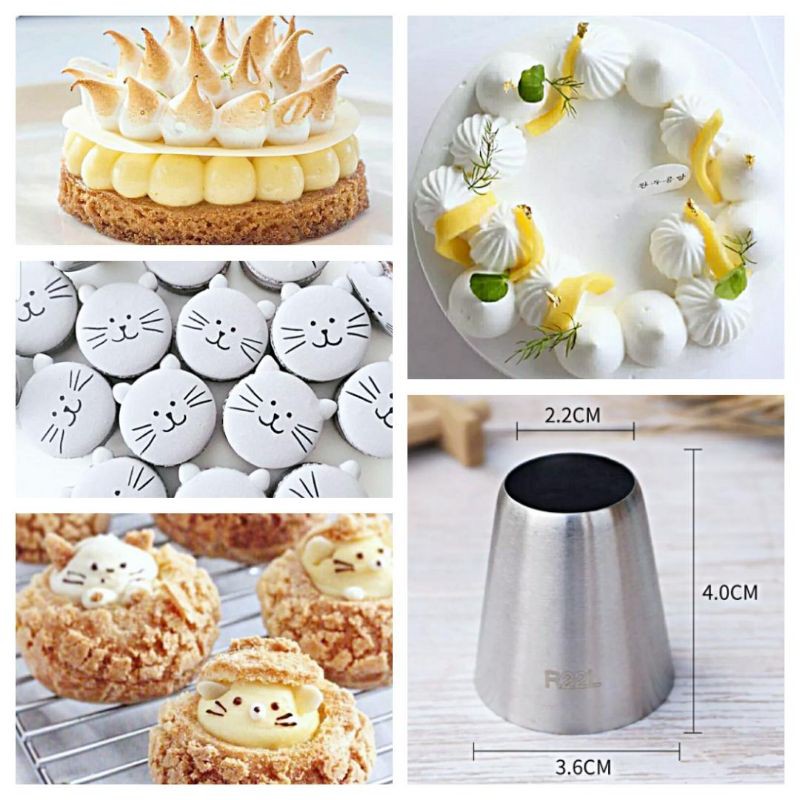 Jual Spuit macaron no R22L spuit kue polos besar spuit cookies kue ...