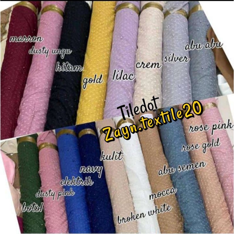 Jual Kain Tile Polkadot / Tile DOT / Tile halus harga setengah Meter ...