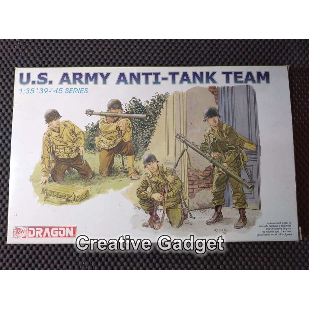 Jual US Army Anti-Tank Team - Model Kit Dragon 1/35 with Bazooka Anti ...