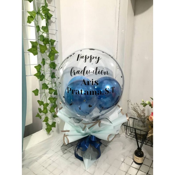 Jual Balon Wrapping Custom Bucket Hot Air Ballon Wisuda Graduation ...