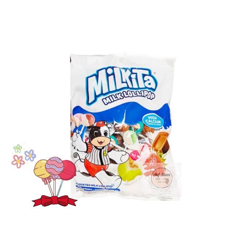 Jual PERMEN MILKITA MILK LOLLIPOP HIGH CALCIUM ANEKA RASA ISI 40PCS ...