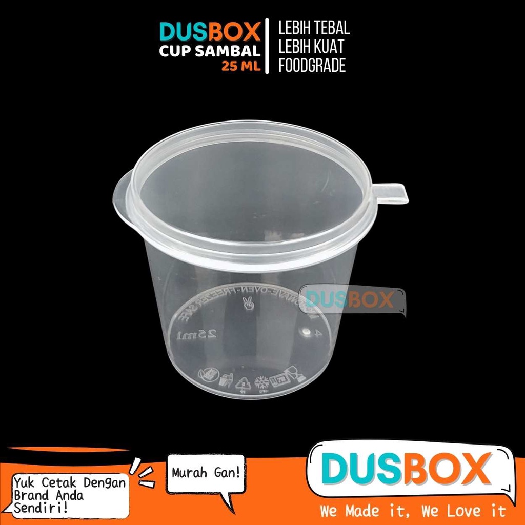 Jual Cup Sambal 25 ml / Cup Sambal / Tempat Sambal Plastik / Thinwall ...