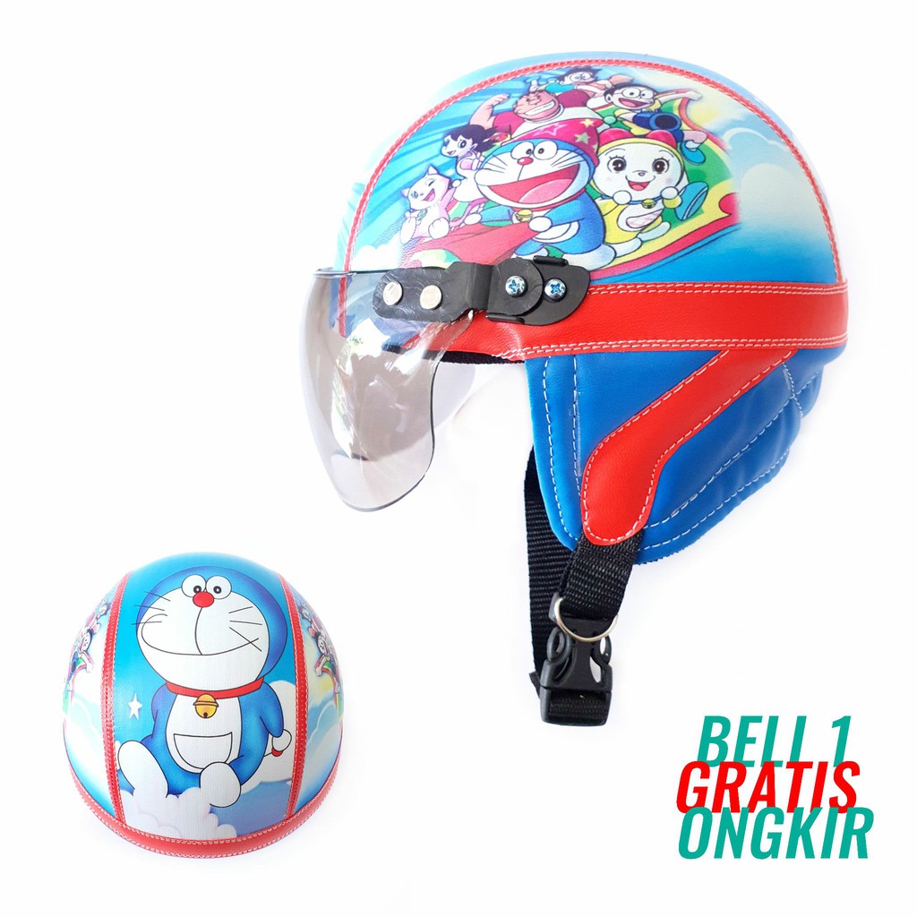 Jual LIMITED EDITION Helm Anak Retro Karakter Printing Doraemon ...