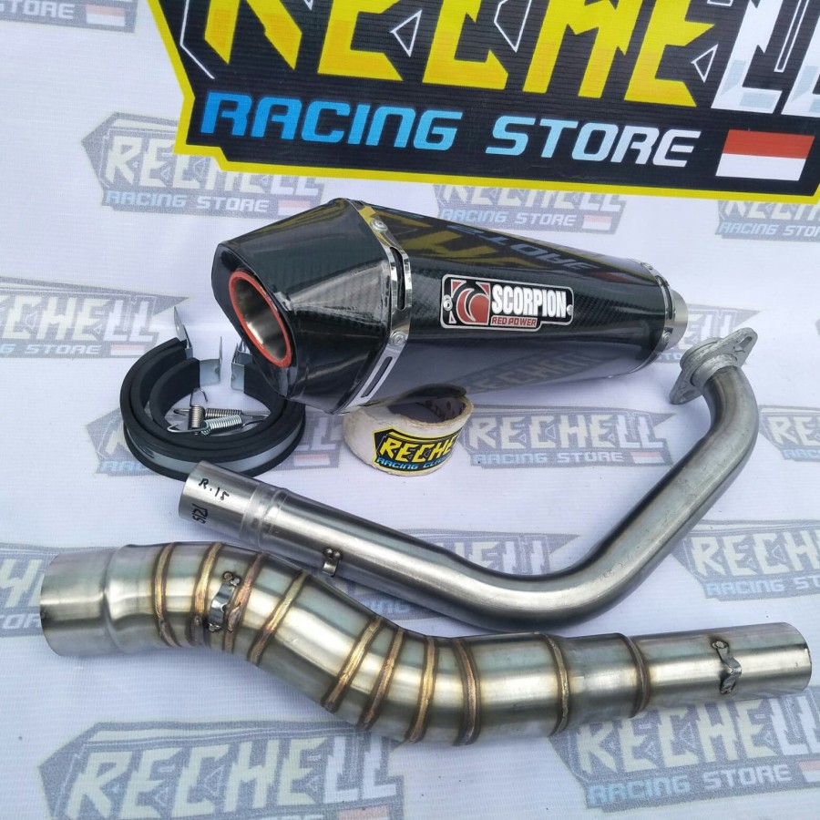 Jual KNALPOT YAMAHA R15 OLD - R15 NEW SCORPION CARBONNNN | Shopee Indonesia