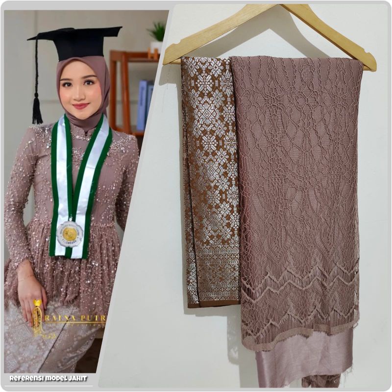 Jual Paket Bahan Brokat Chantilly, Satin Maxmara, dan Semisongket ...