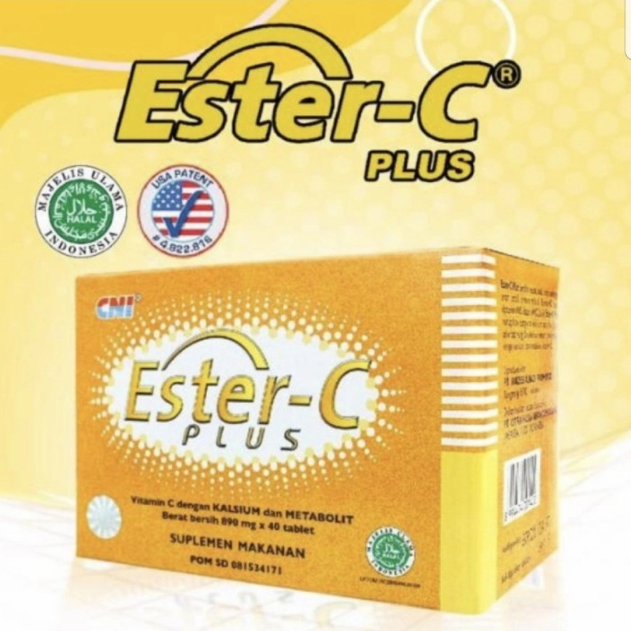 Jual CNI Ester C Plus Kemasan Strip 40 Tablet | Shopee Indonesia