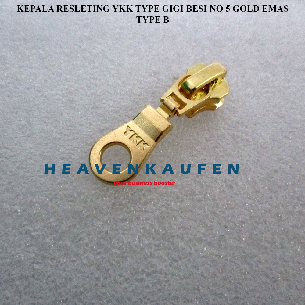 Jual Kepala Resleting Zipper Head YKK Type Gigi Besi No 5 Warna Gold ...