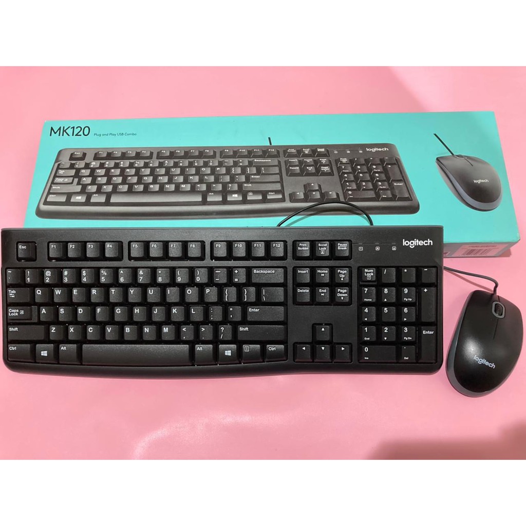 Jual Logitech MK120 Desktop USB Keyboard Mouse | Shopee Indonesia