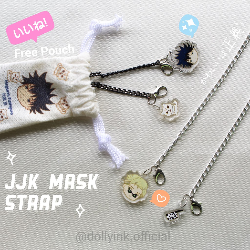 Jual [READY STOCK]Jujutsu Kaisen Mask Strap by dollyink/tali masker ...