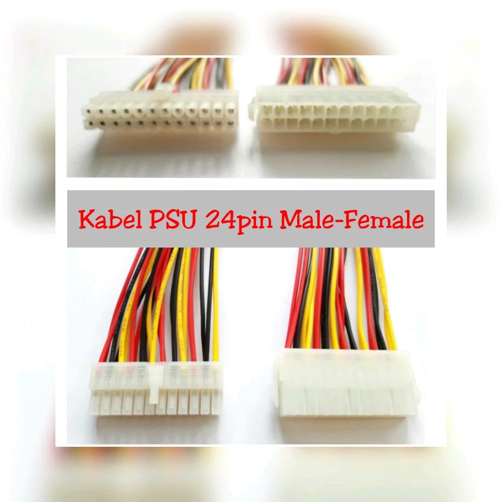 Jual Kabel Sambungan Power Supply 24pin Male-Female | Shopee Indonesia