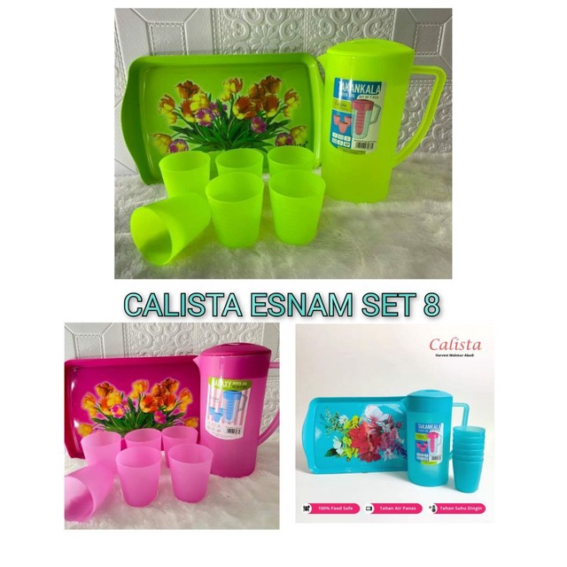 Jual Gelas Calista Esnam Set 8 | Shopee Indonesia
