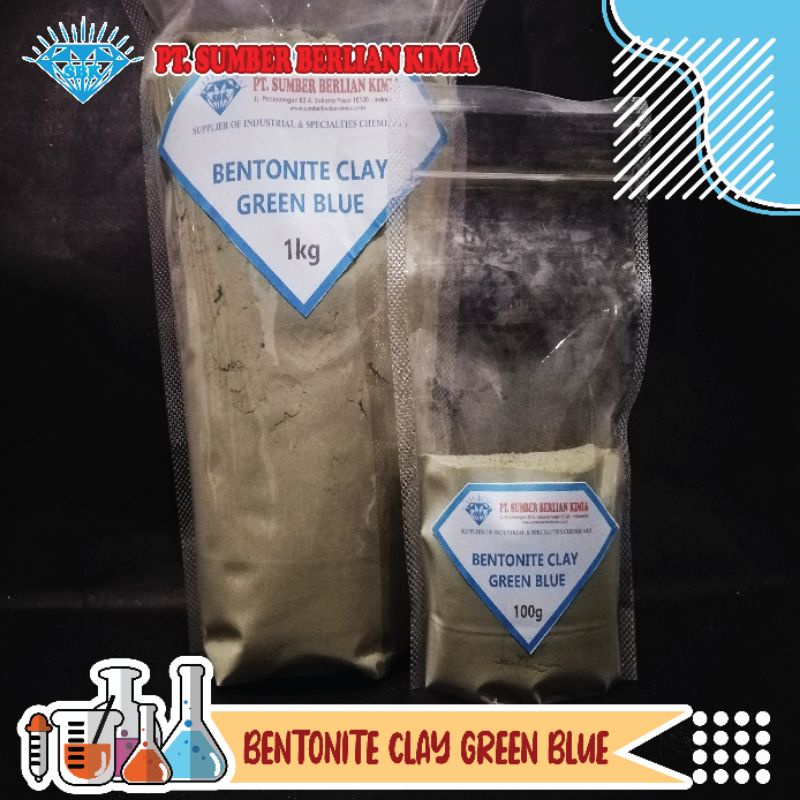 Jual Bentonite Clay Green Blue net 100g | Shopee Indonesia