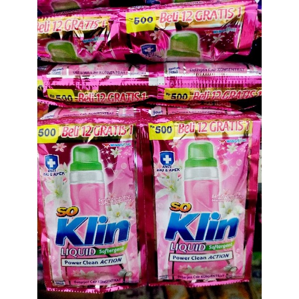 Jual (Renteng)So klin liquid detergent renceng 22 ml x 12pcs | Shopee ...