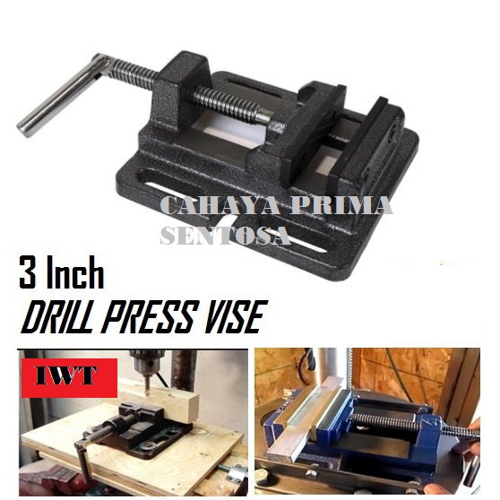 Jual Catok Bor Duduk IWT Bench Drill Vice Clamp Klem Ragum Kuat 3 Inch | Shopee Indonesia