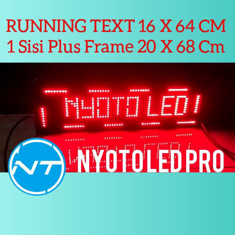 Jual RUNNING TEXT OUTDOOR 2 PANEL 1 SISI UKURAN 16 X 64 CM | Shopee ...
