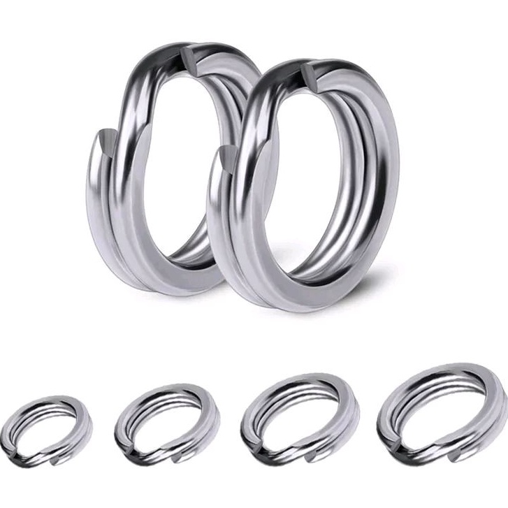 Jual 50-100pcs Split Ring Pipih 4,5mm, 5mm, 6mm dan 7mm | Shopee Indonesia