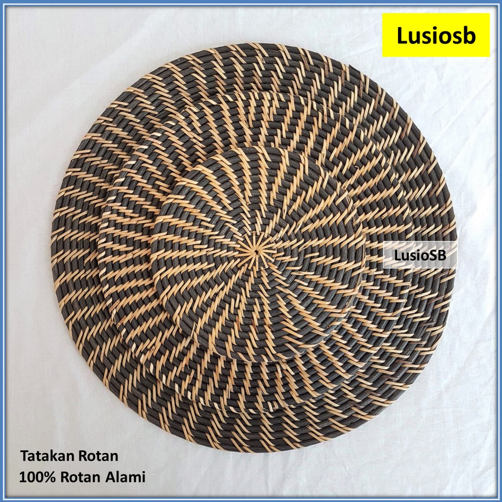 Jual Tatakan Rotan Duotone Volcanic Ash / Tatakan Piring / Alas Piring ...