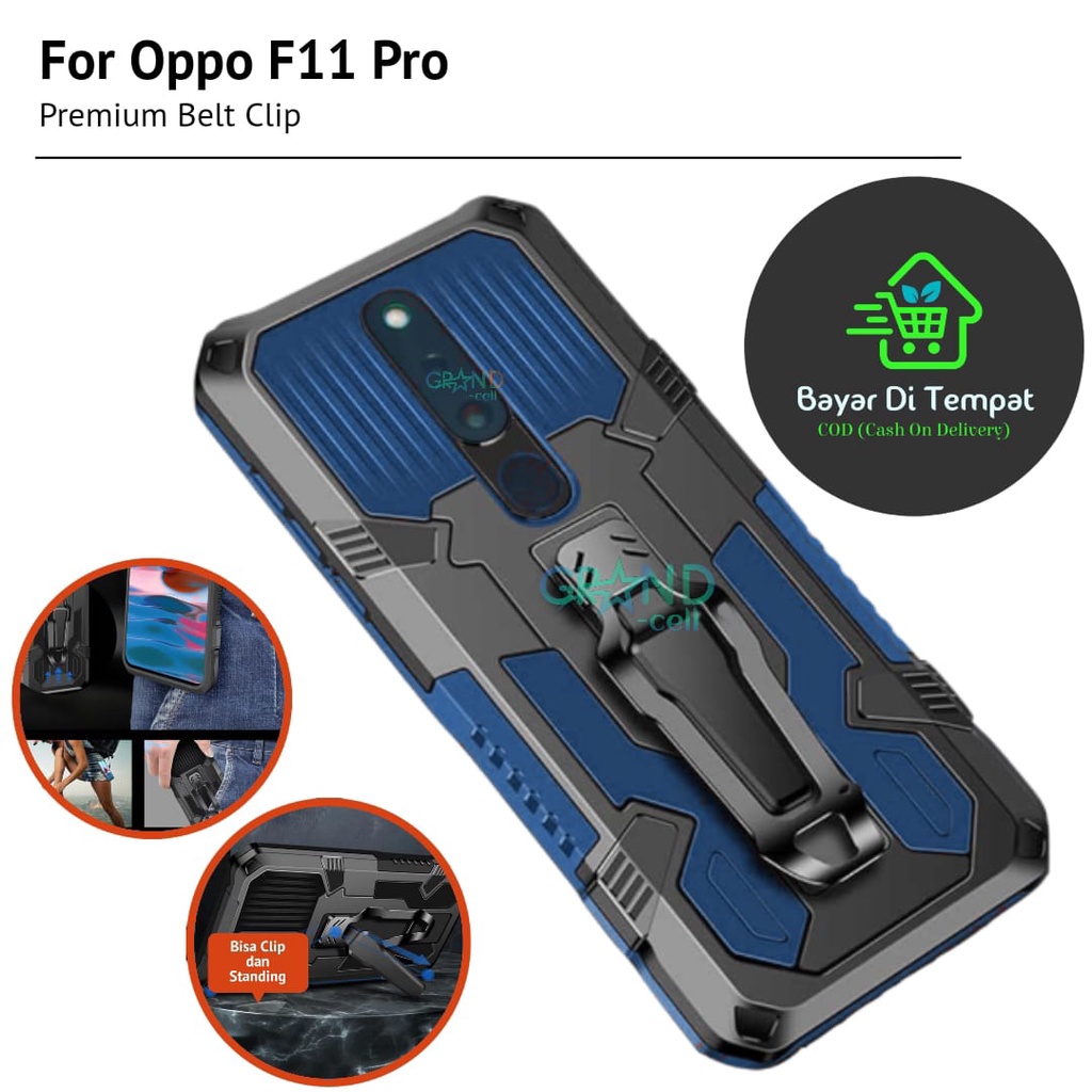 Jual Case Hp Oppo F11 Pro Premium Casing Belt Clip Standing Cover ...