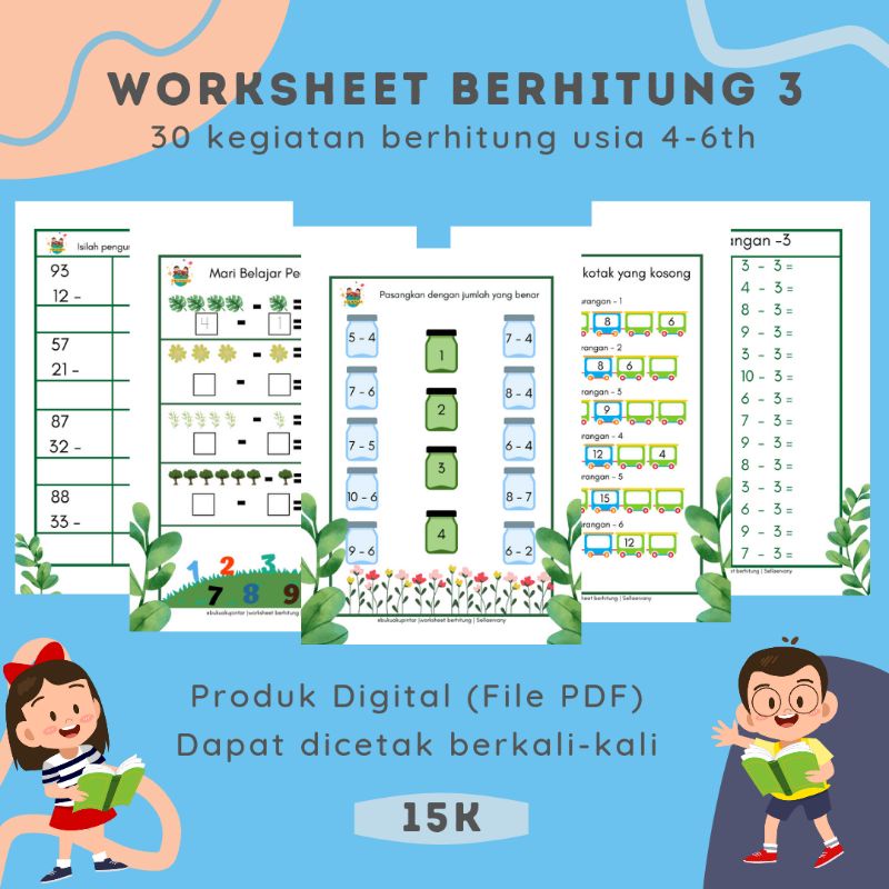 Jual Worksheet berhitung 3 | Shopee Indonesia