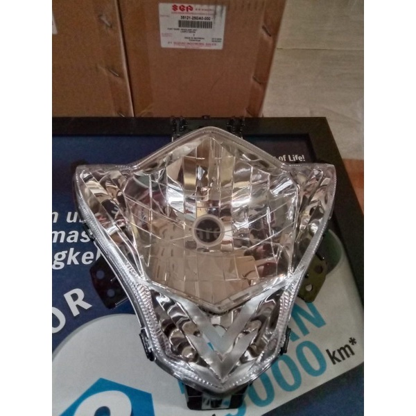 Jual Head lamp unit / kaca + refrektor FU 150 Facelift bening Asli SGP ...