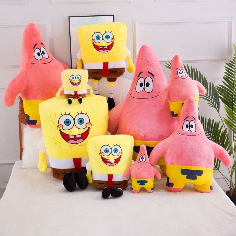 Jual Mainan Anak plush Toys Boneka Spongebob Patrick Star Squidward ...