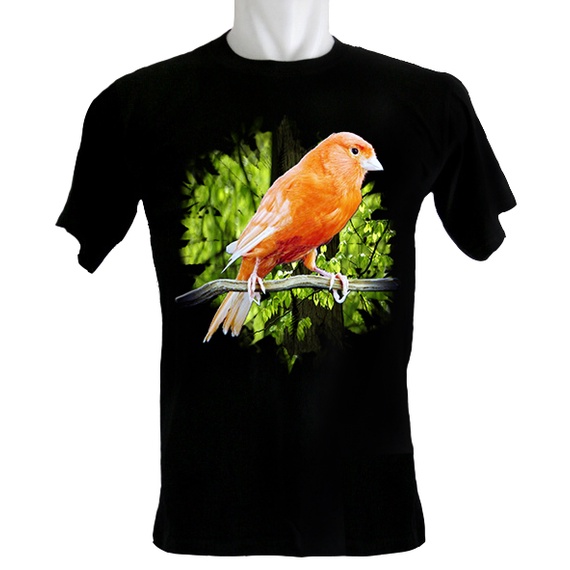 Jual Indoshirt - Kaos Burung Kenari Orange - Bahan Katun - Kerah O ...