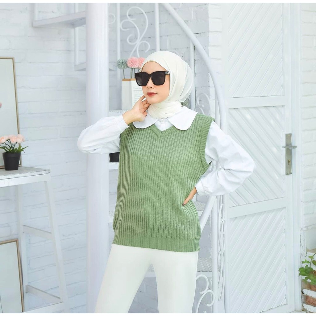 Jual VI VEST RAJUT / VEST OUTER RAJUT | Shopee Indonesia