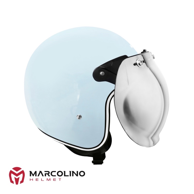 Jual Helm Bogo Retro Marcolino Classic Edition Blue Pastel SNI Bubble ...