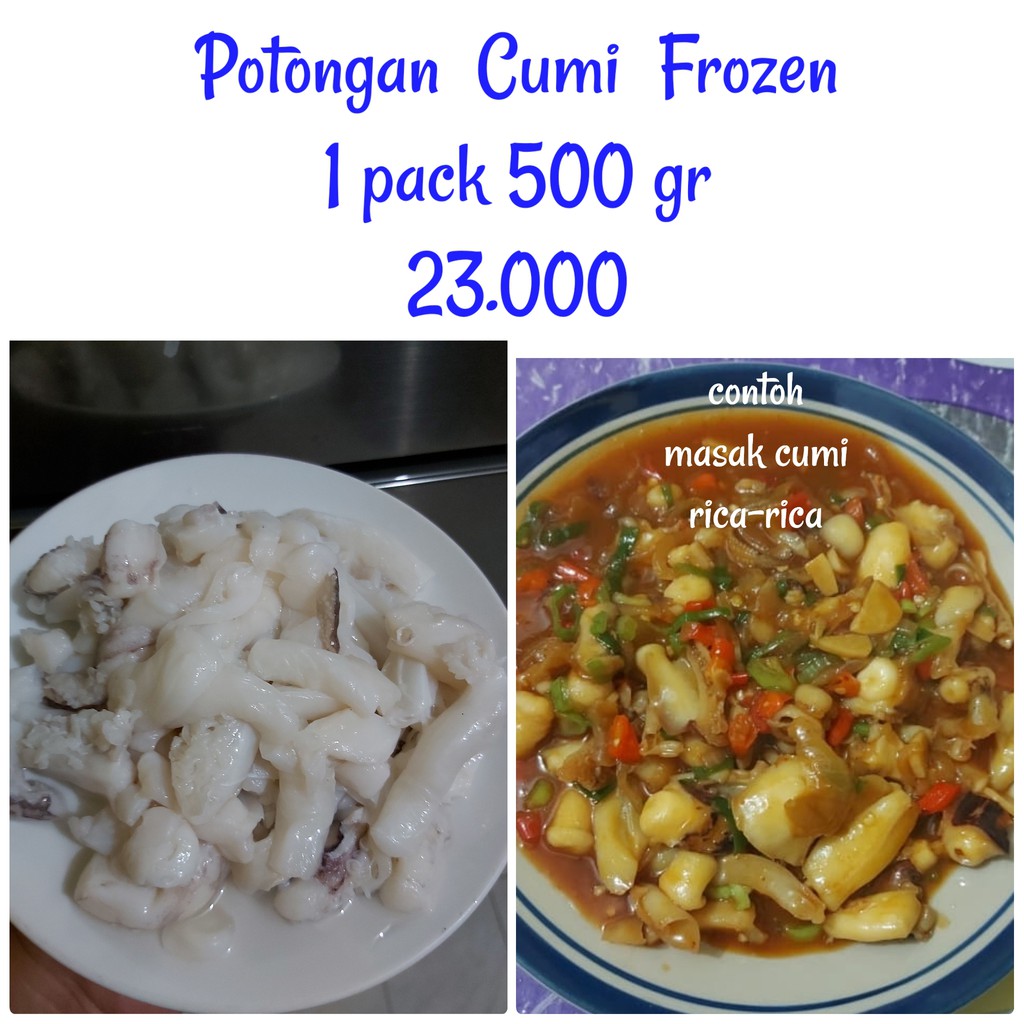 Jual Potongan cumi 500 gr frozen seafood | Shopee Indonesia