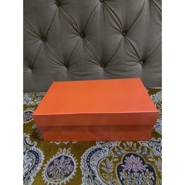 Jual BOX DUS INERBOX KOTAK SEPATU POLOS OREN MURAH (MINIMAL ORDER 5 ...