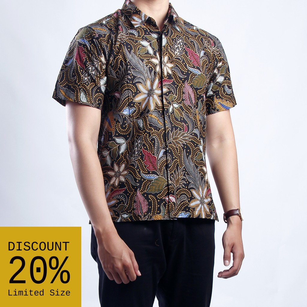 Jual Batik Hitam Slim Fit | Shopee Indonesia