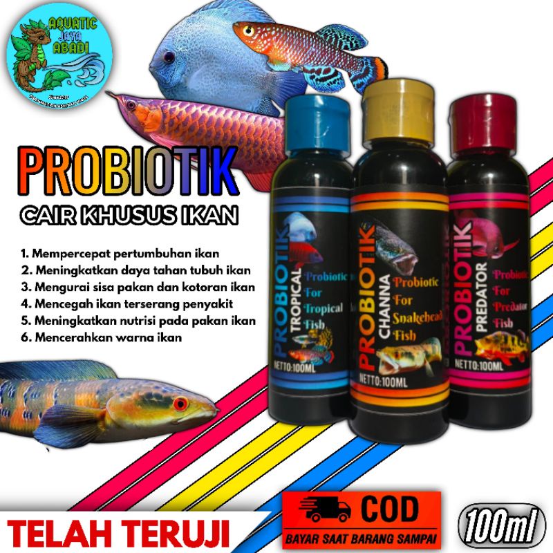 Jual Probiotik cair Probiotik ikan channa,predator,tropical 100ml ...