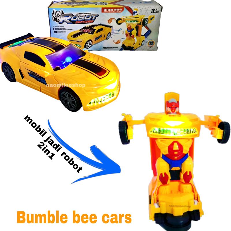 Jual 2in1 bumble bee robot jadi mobil mobilan cars mainan mobil jadi ...