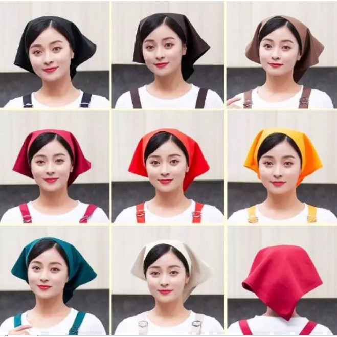 Jual Topi Koki Segitiga TALI POLOS Topi Cafe restaurant karyawan pabrik ...