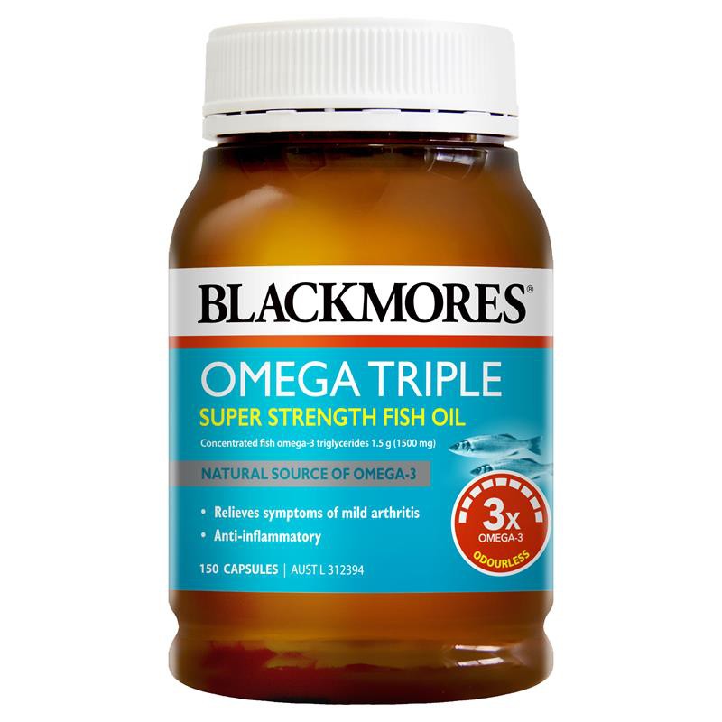 Jual BLACKMORES OMEGA TRIPLE SUPER STRENGTH FISH OIL 150 CAPSULES | Shopee Indonesia
