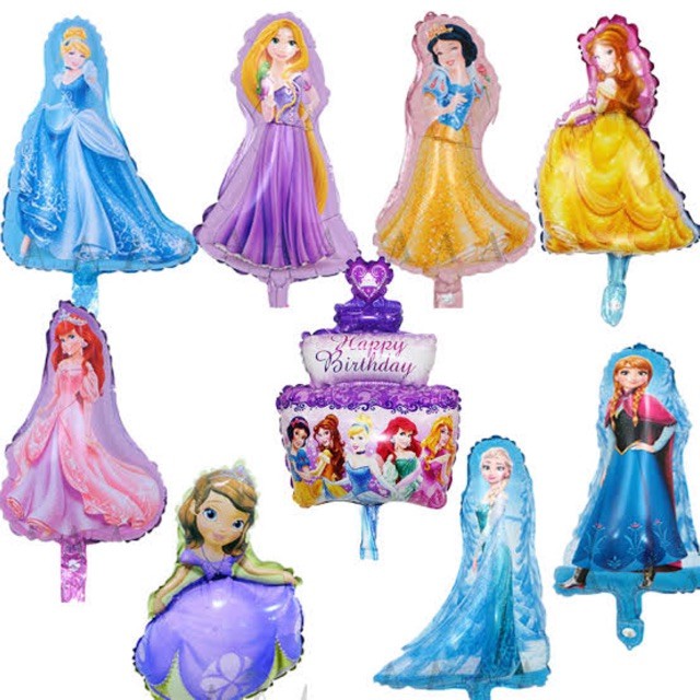 Jual Balon foil princess mini / cinderlela/ rapunzel / snow white ...