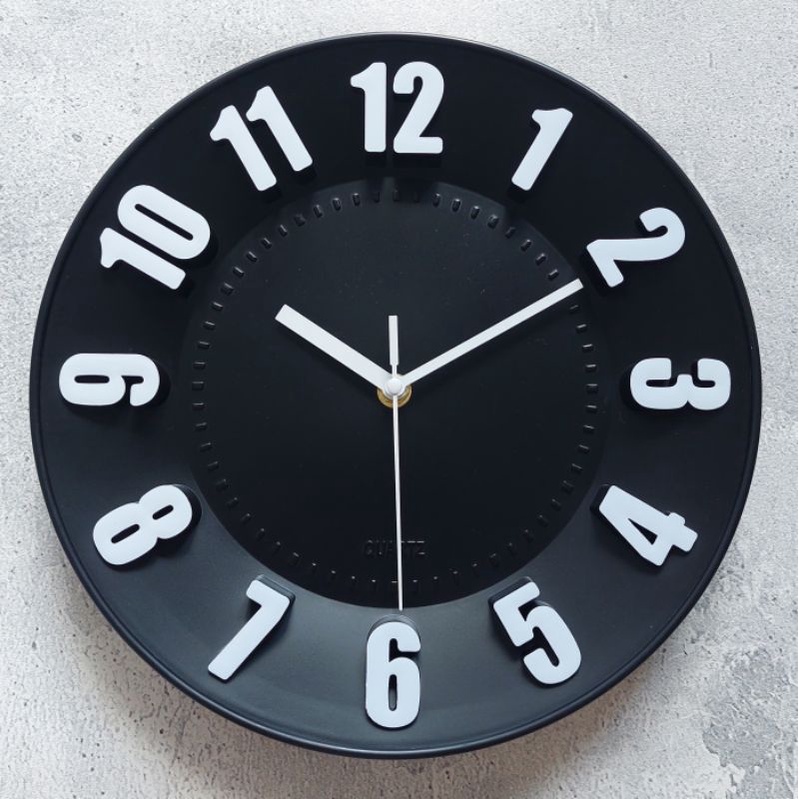 Jual Jam Dinding Polos Minimalis Angka Timbul 3D Modern Colour Vintage ...