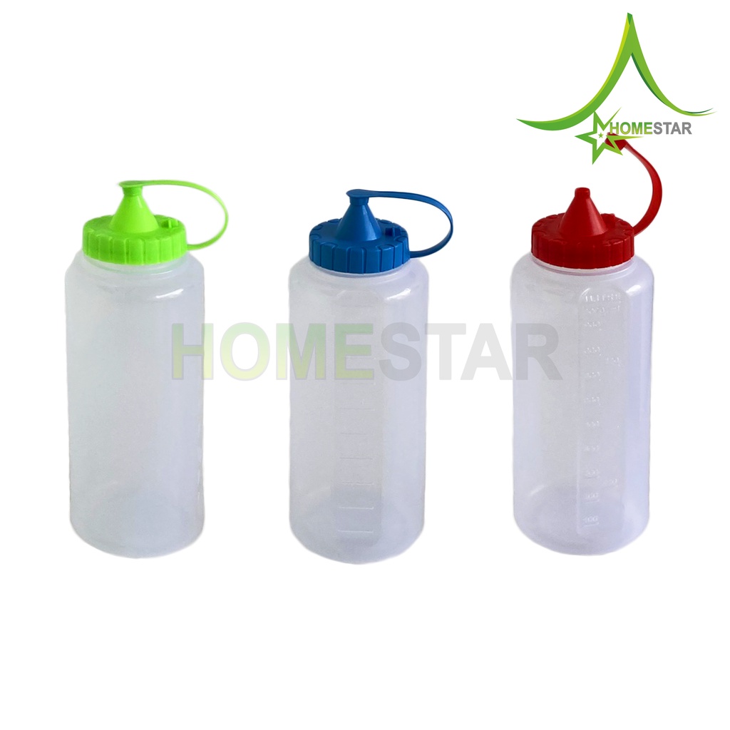 Jual Botol Kecap Plastik Besar / Botol Sauce - Sambal Kapasitas 1000ml ...