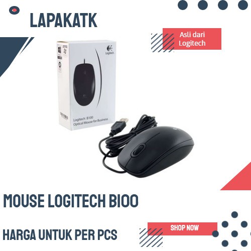 Jual Mouse Logitech / Mouse Kabel Logitech B100 + | Shopee Indonesia