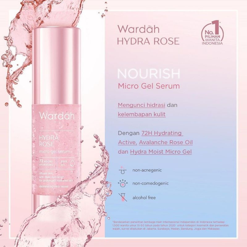 Jual Wardah Hydra Rose Micro Gel Serum 30ml | Shopee Indonesia