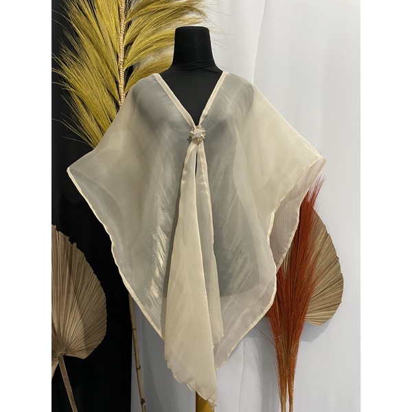 Jual Bianca Outer Organza premium luxury Cape / Outer organza kondangan ...