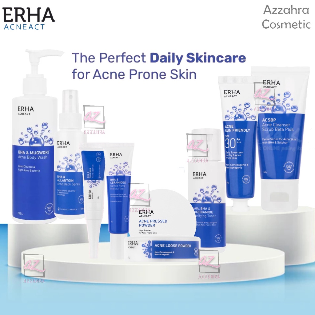 Jual Erha AcneAct Series Acne Spot Gel | Acne Back Spray | Gentle Acne ...