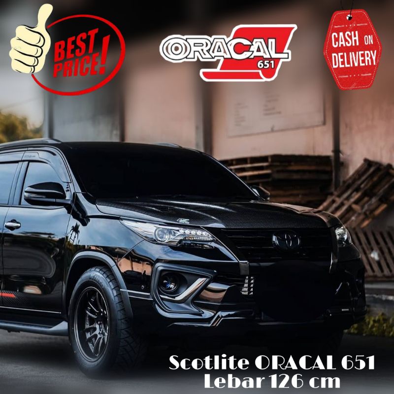 Jual Sticker Scotlite hitam doff oracal skotlet hitam glossy scotlet ...