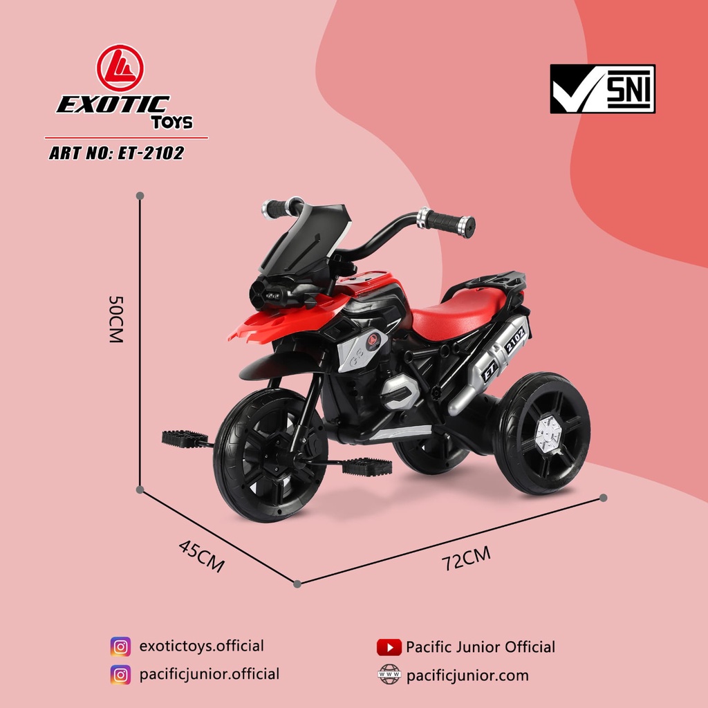 Jual KHUSUS KARGO - SEPEDA ANAK TRICYCLE MODEL MOTOR ET-2102 EXOTIC ...