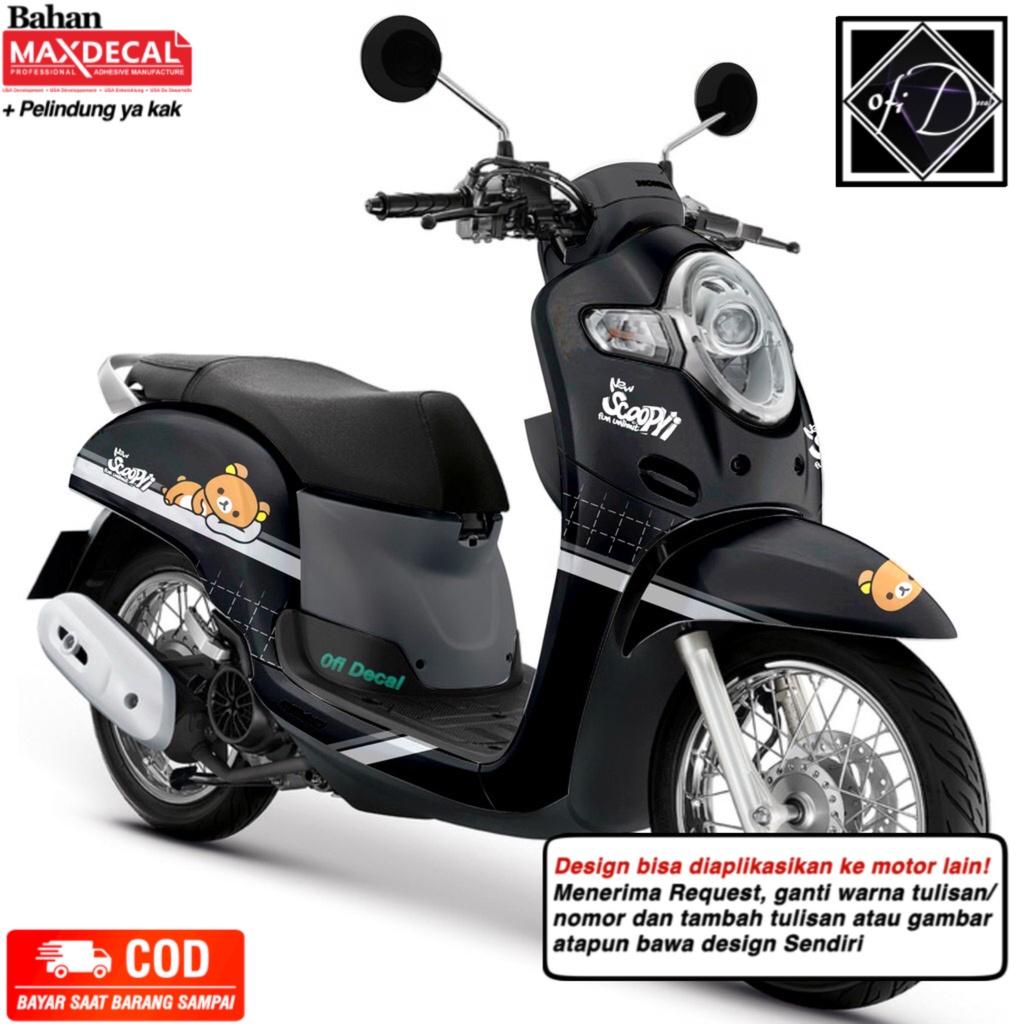 Jual Sticker Decal SCOOPY Sticker full body, Decal terbaru, Sticker di ...