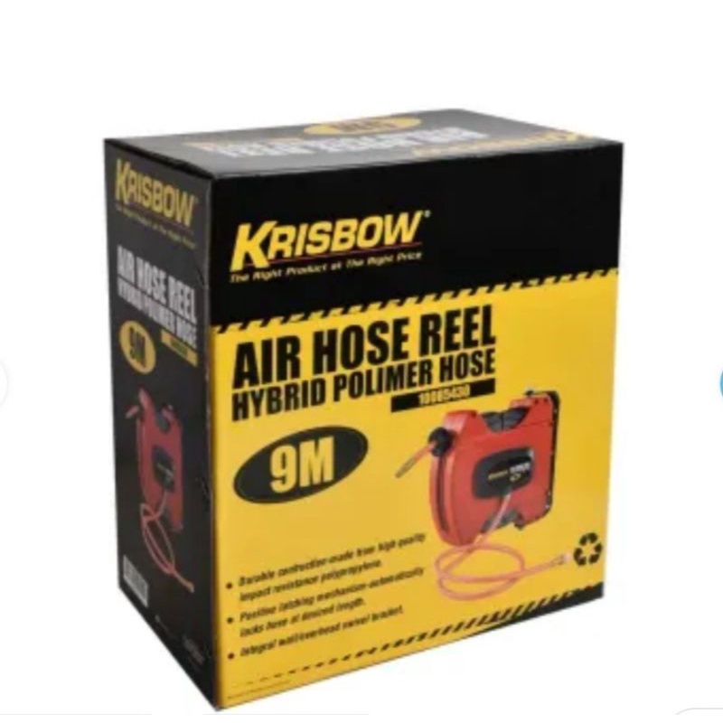 Jual air hose reel 9 meter KRISBOW SELANG ANGIN KOMPRESOR GULUNG OTOMATIS | Shopee Indonesia