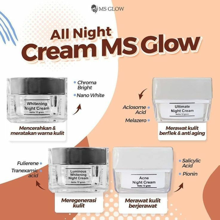 Jual MS Glow Night Cream 4 Varian 100% ORIGINAL | Shopee Indonesia