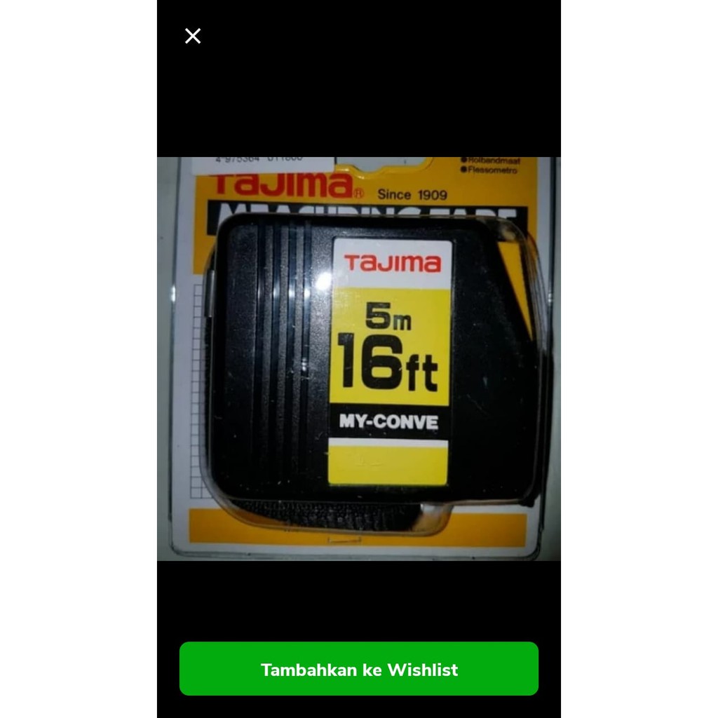 Jual Meteran roll 5 meter TAJIMA Measuring tape MY-CONVE 16ft | Shopee ...
